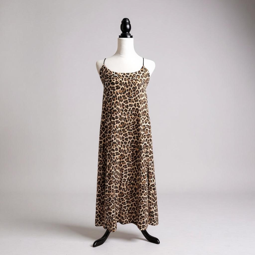 Ladies Cross Over Back Maxi Dress In Lepord Print – Marabellas Boutique